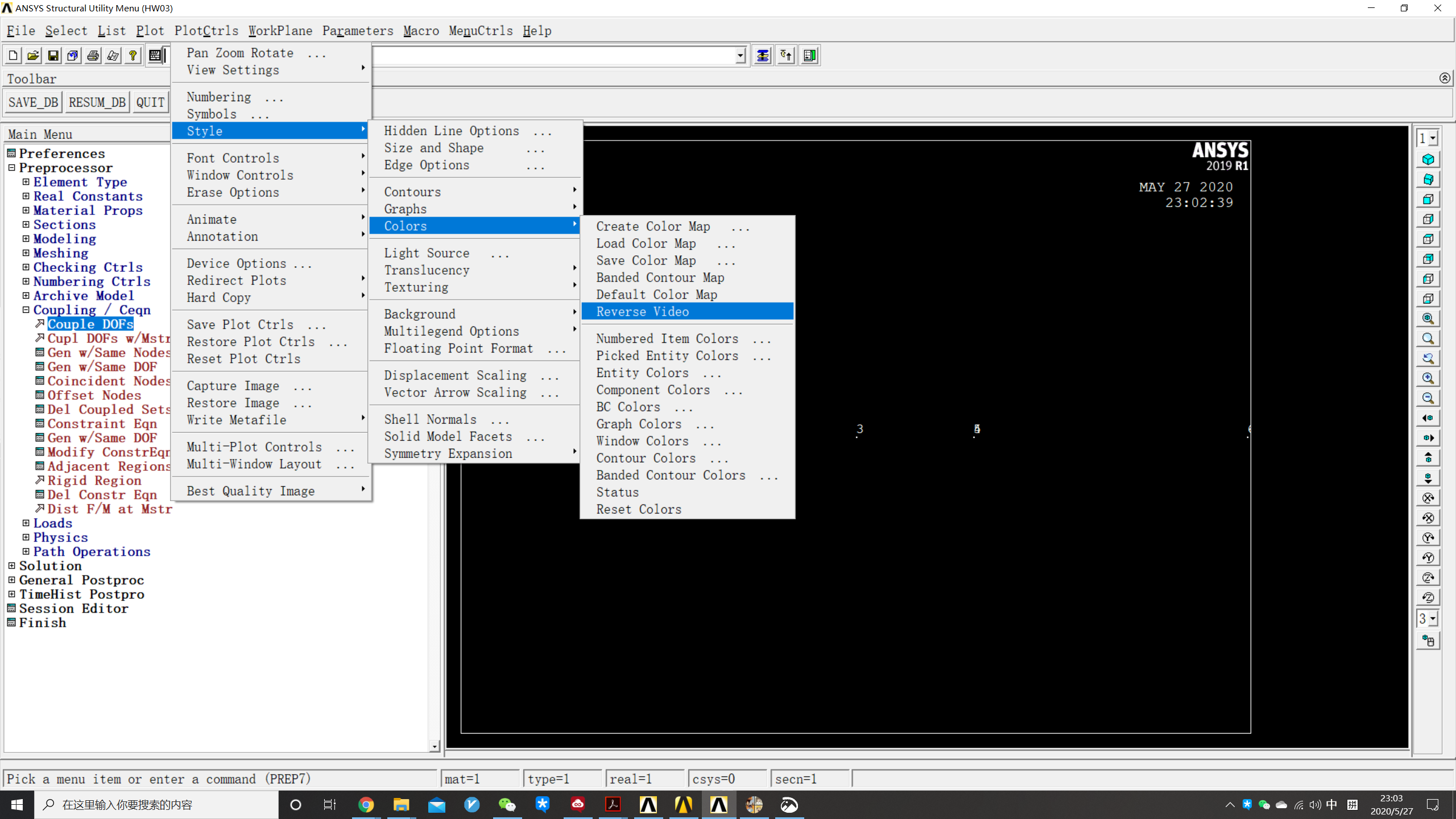 How to change the background color of ANSYS19 Structural graphical ...