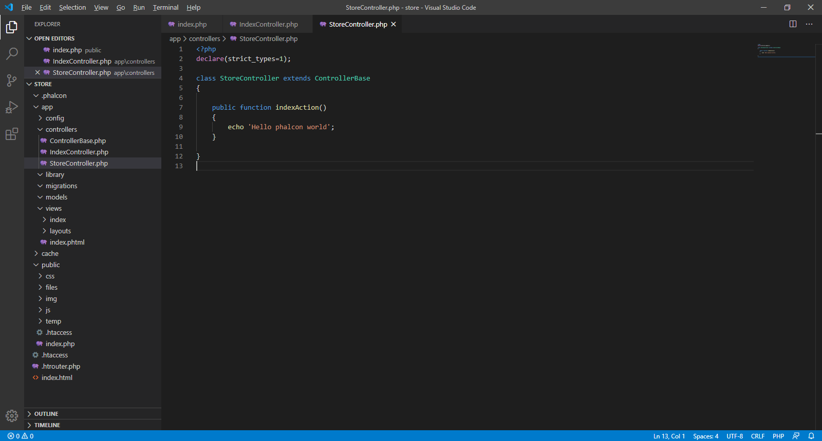 Phalcon 4 教程（3）-- 第一个controller和正确的Helloworld_conteoller helloworld-CSDN博客
