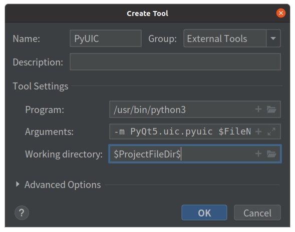 Ubuntu 20.04下PyCharm配置QtDesigner，PyUIC和Pyrcc_ubuntu pycharm pyuic-CSDN博客