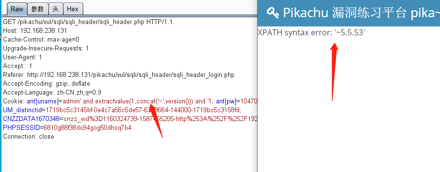 靶场pikachu系列(sql注入)_extractvalue(1,concat(char(126),md5(1836161162)))-CSDN博客