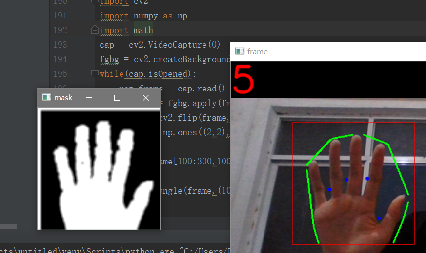 Python+OpenCV3简单手势识别_捉猫的耗子的博客-CSDN博客_opencv手势识别代码