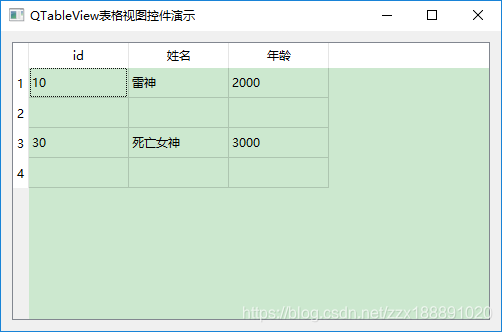 【qtdesigner】课时64显示二维表数据(qtableview控件)tablewidget【pyqt5qtdesigner模式】qt Designer Table View