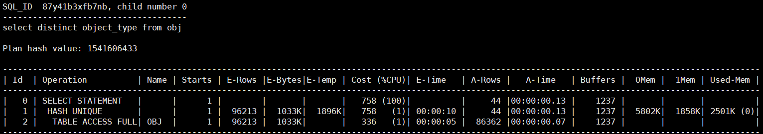 Oracle中distinct和group by去重性能的比较_oracle distinct 和group by-CSDN博客