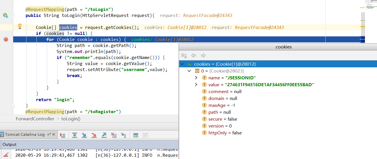 为什么request.getCookies()获取不到Cookie？而浏览器缓存中可以看到（已解决）_request.getcookies()获取不到?而浏览器缓存中可以看到-CSDN博客
