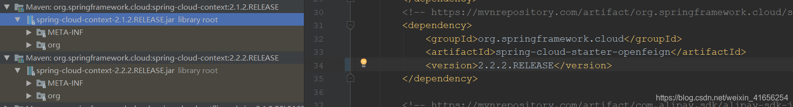 Springboot项目导入openfeign版本问题feign引入版本 Csdn博客