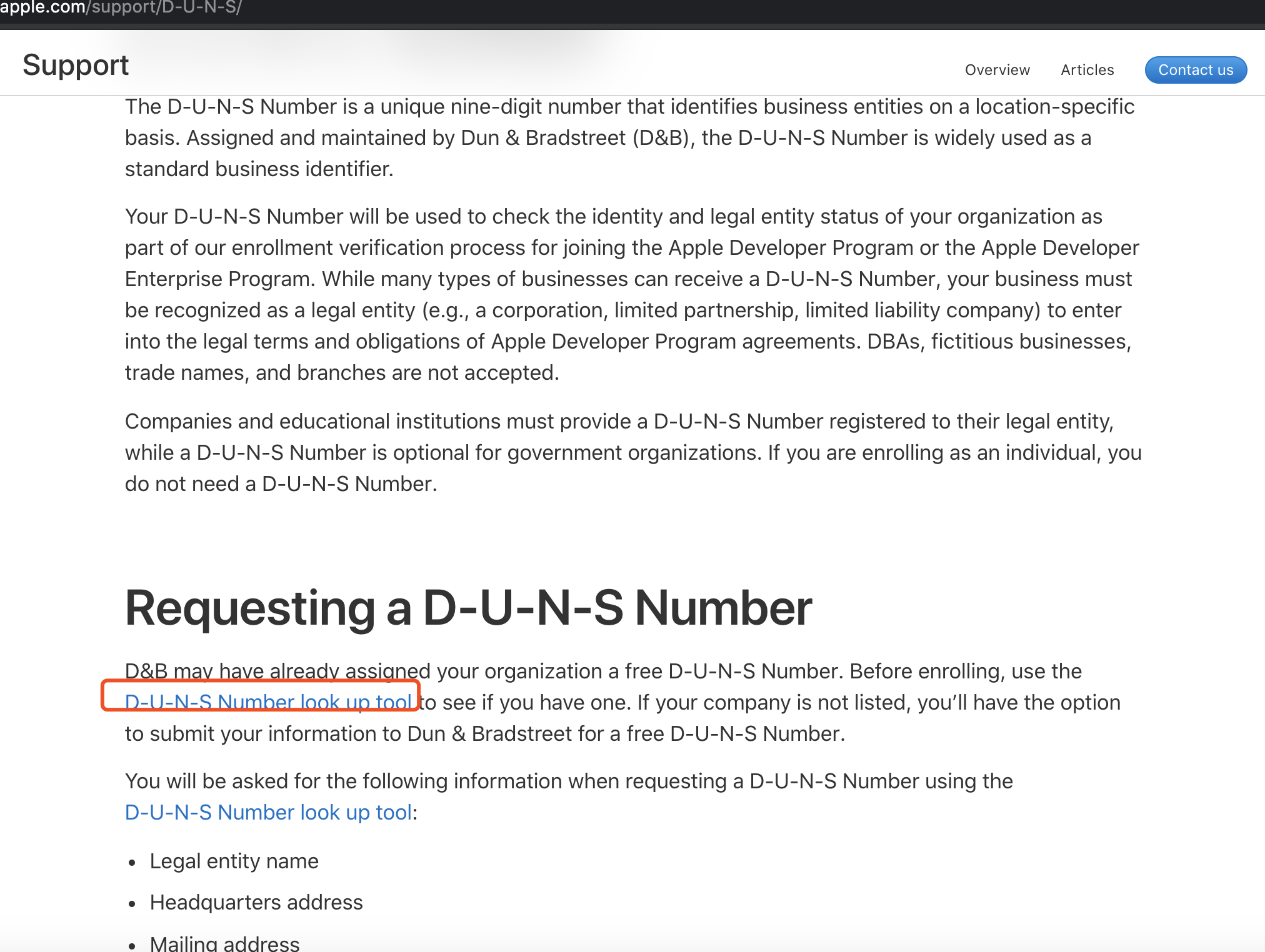 [苹果开发者账号]02 申请苹果开发者账号 快速申请邓白氏编码DUNS（提示：抱歉，您暂时不能注册）_我们暂时未能完成你需创建 d-u-n-s ...