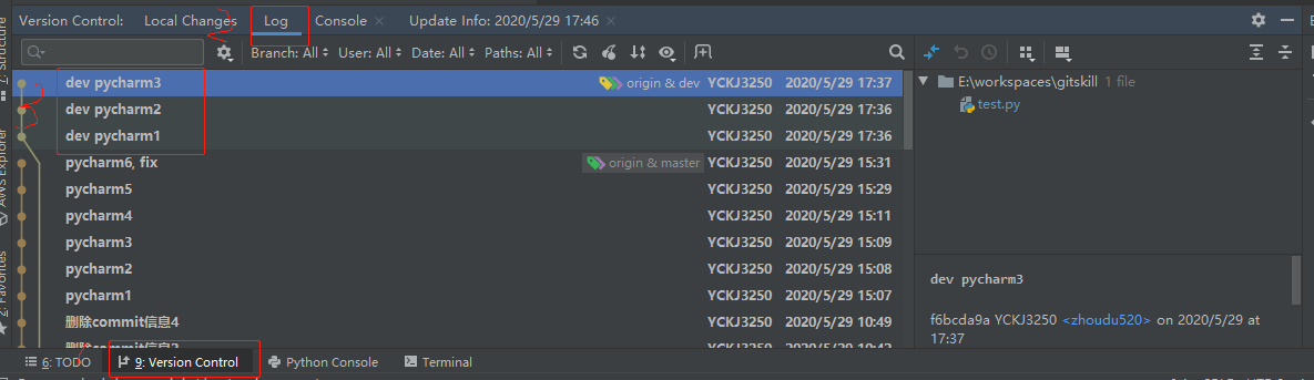 pycharm修改远程分支上的commit信息_pycharm edit commit message-CSDN博客