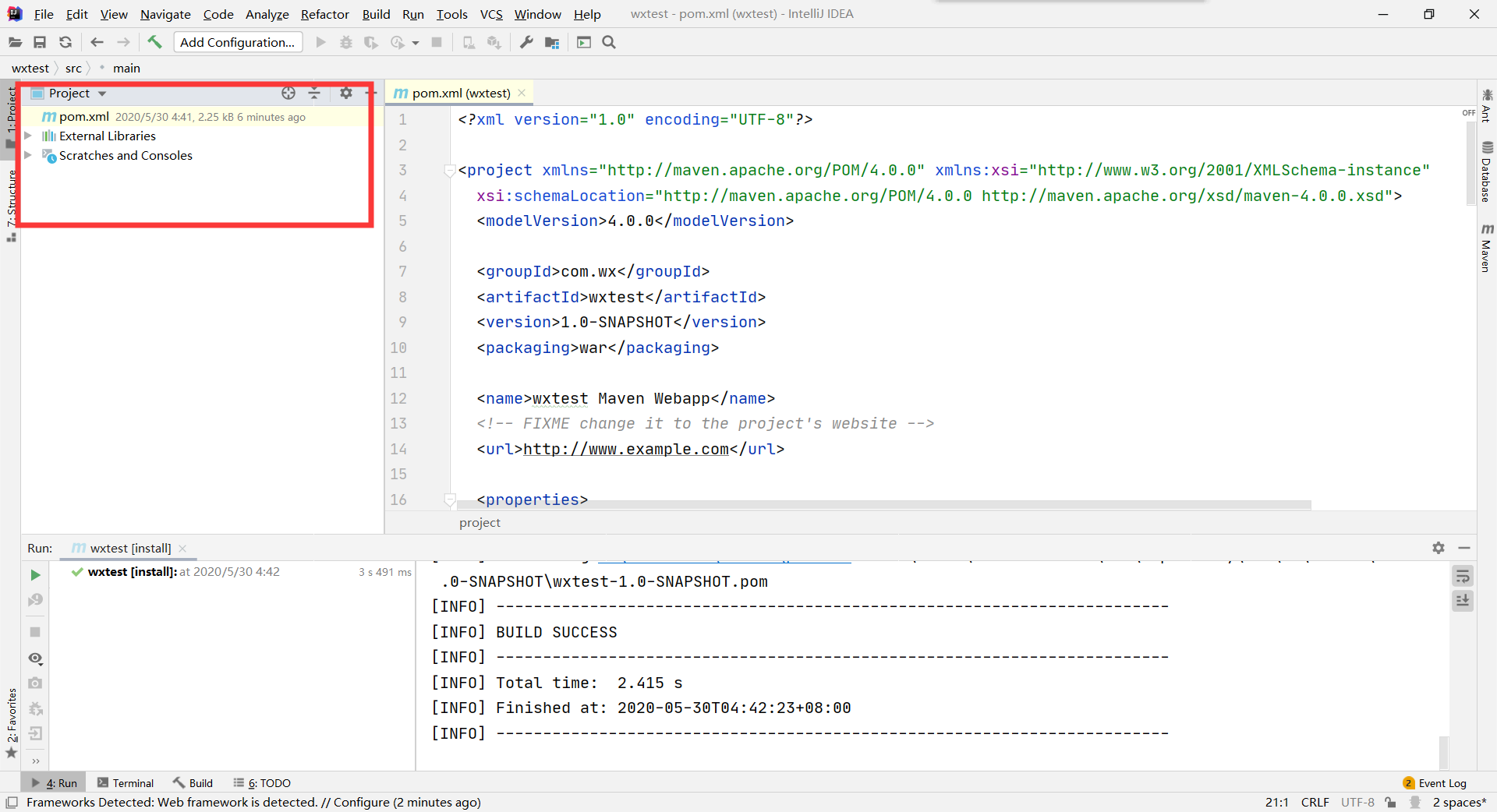 解决IDEA创建maven项目左侧只有pom.xml_怎么在idea一个空项目下创建一个maven模块只有一个pom文件-CSDN博客