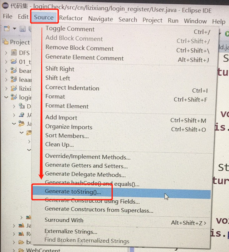 eclipse自动快速生成toString()方法_eclipse生成不了tostring方法-CSDN博客