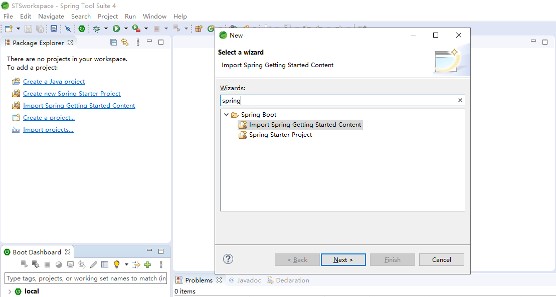 Eclipse4 15 16 0通用教程 安装springsource Tool Suite；sts4没有spring；没有spring Bean Configuration File