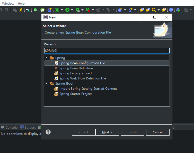 eclipse4.15/16.0通用教程 安装springsource-tool-suite；STS4没有spring；没有spring Bean configuration file ...
