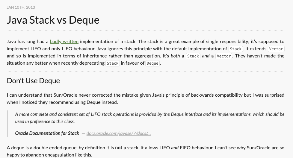 Java 程序员，别用 Stack？！工作中会用到stack类么 Csdn博客