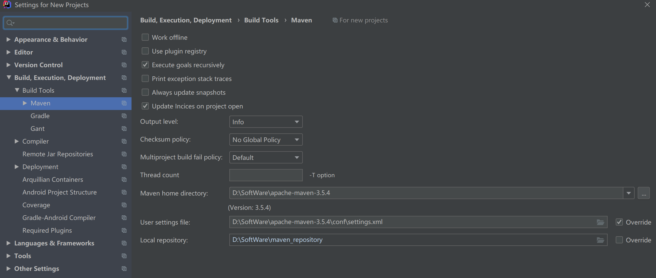 IDEA 每次新建工程都要重新设置 Maven。IDEA 全局设置 工程设置 新工程设置_settings for new projects-CSDN博客