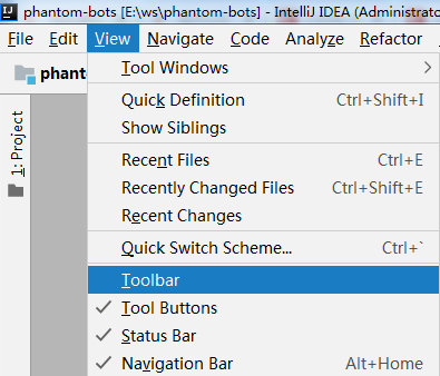 How to display the forward and back buttons of idea - Programmer Sought