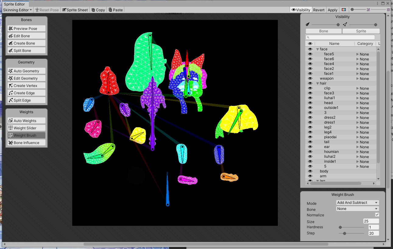 Unity自带插件实现2D骨骼动画+装备/表情切换_unity 骨骼动画如何切换素材_Cyberinfosys的博客-CSDN博客