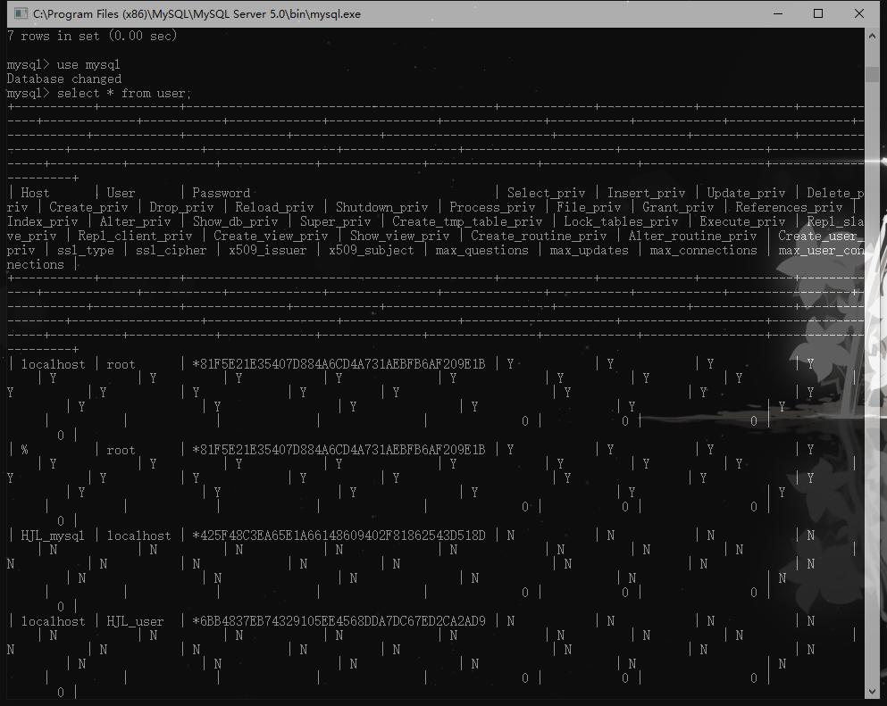 Mysql实验 1使用一条select语句查看mysql数据库中存储用户信息表的user的内容。 Csdn博客 