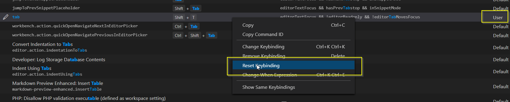 解决 vscode 中 tab 键无法使用的终极办法_vscode中tab键不起作用-CSDN博客