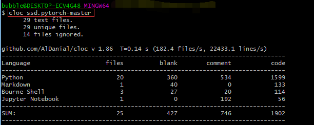 windows10+Git-Bash使用cloc代码统计工具_windows cloc 代码比对新老-CSDN博客