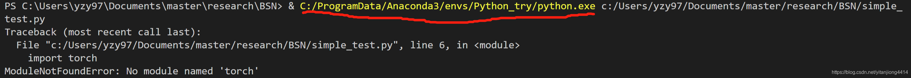 Vscode Modulenotfounderror No Module Named Torch 解决方案 Csdn博客