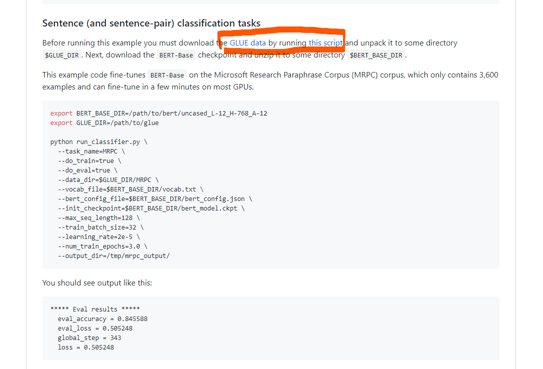 Bert入门：使用Bert运行MRPC的demo成功案例_mrpc bert-CSDN博客