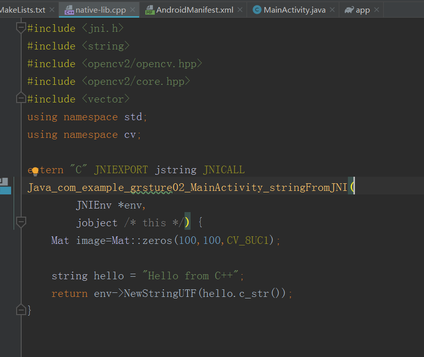 Android studio配置opencv的JNI接口，实现C++代码编程_opencv安卓编程实例-CSDN博客