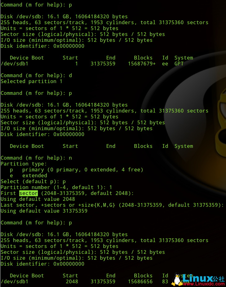 linux 分区u盘 fdisk 简介_sudo: fdisk-l-CSDN博客