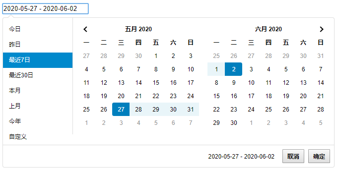 jquery日历插件daterangepicker全面详解汇总_jquery daterangepicker-CSDN博客