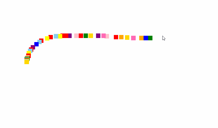 Javascript实现一串div跟随鼠标移动效果(幻影效果)javascript鼠标移动 眼睛跟随鼠标光标动画 Csdn博客