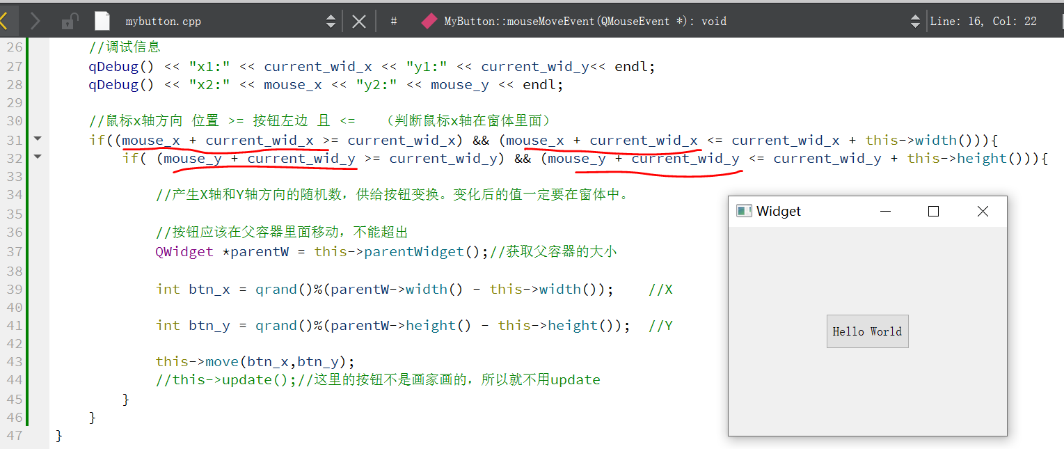 Qt开发自学12_鼠标靠近按钮按钮就跑_qt当光标移到按钮上时,按钮信号-CSDN博客