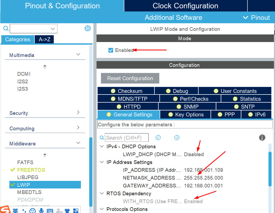 CubeMX创建裸机工程：STM32F407+ DP83848 + MII + lwIP_cubemx dp83-CSDN博客