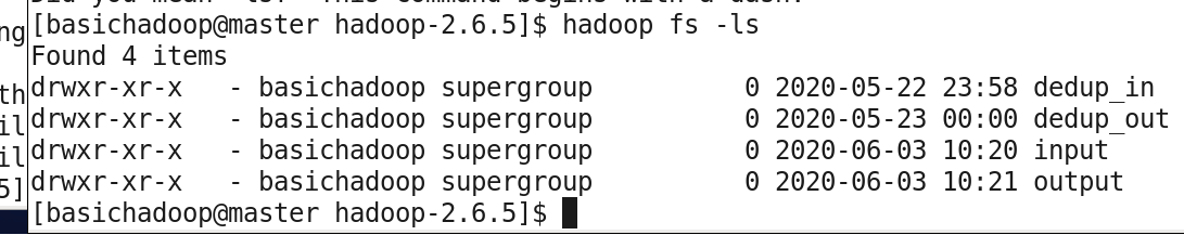 bin/hadoop jar share/hadoop/mapreduce/hadoop-mapreduce-examples-2.7.2.jar grep input output ...报 ...