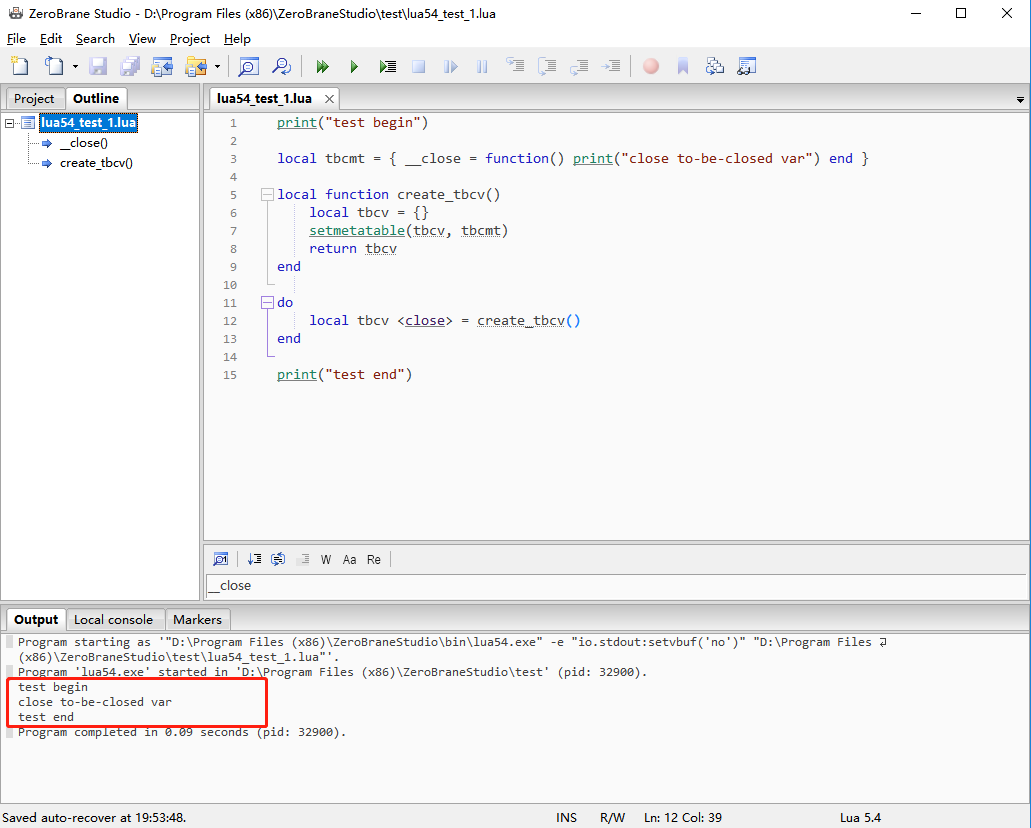 ZeroBrane Studio 简易适配 Lua 5.4_zerobranestudio-CSDN博客