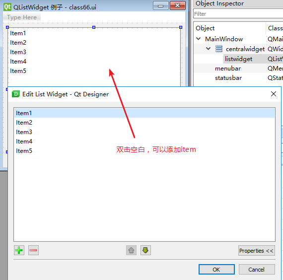 【QTdesigner】课时66.扩展的列表控件（QListWidget）【pyqt5+QTdesigner模式】_qt designer设计带按钮的list-CSDN博客