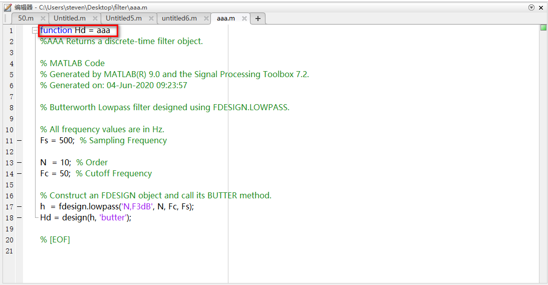 MATLAB滤波器设计fdatool（filterDesigner）工具箱使用_df2sos-CSDN博客