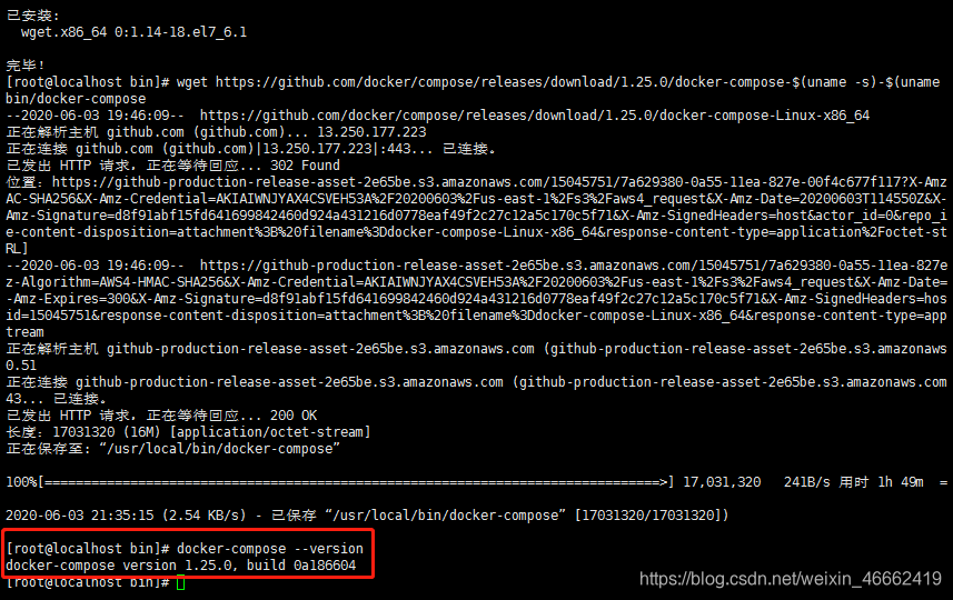 “centos7下载安装docker Compose失败:cannot Open Self Usr Local Bin Docker Compose ”的解决方法 Centos7