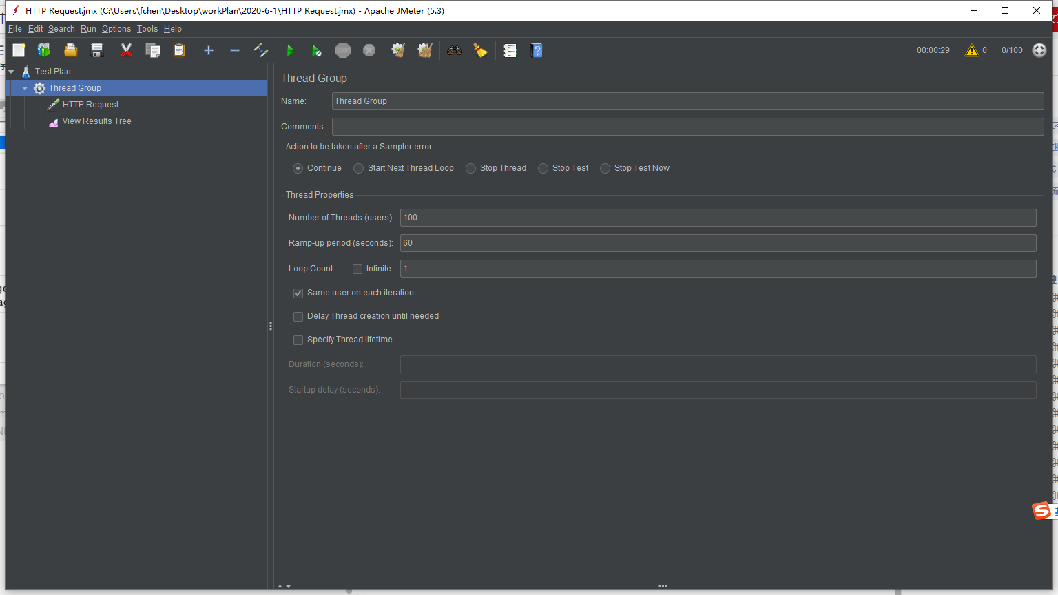 入门使用jmeter进行并发测试_jmeter loop count-CSDN博客