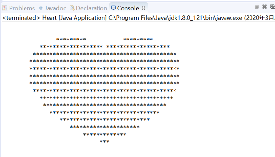 用Java编写爱心（Eclipse）_eclipse心形代码跳动-CSDN博客