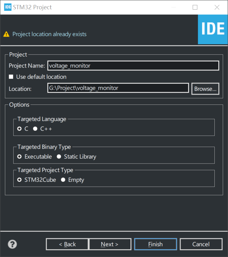 STM32学习笔记 —— STM32CubeIDE新建工程_targeted binary type-CSDN博客