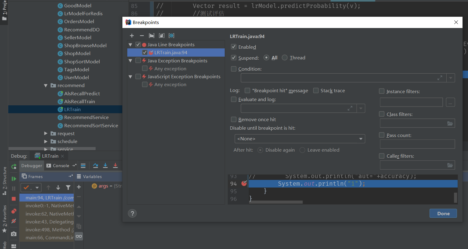 Intellij Idea 各种特殊断点调试方法汇总 Shift 左键断点 Csdn博客