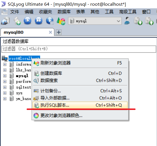 2.在SQLyog中执行.sql_sqlyog如何从一个sql文件执行里面的语句-CSDN博客