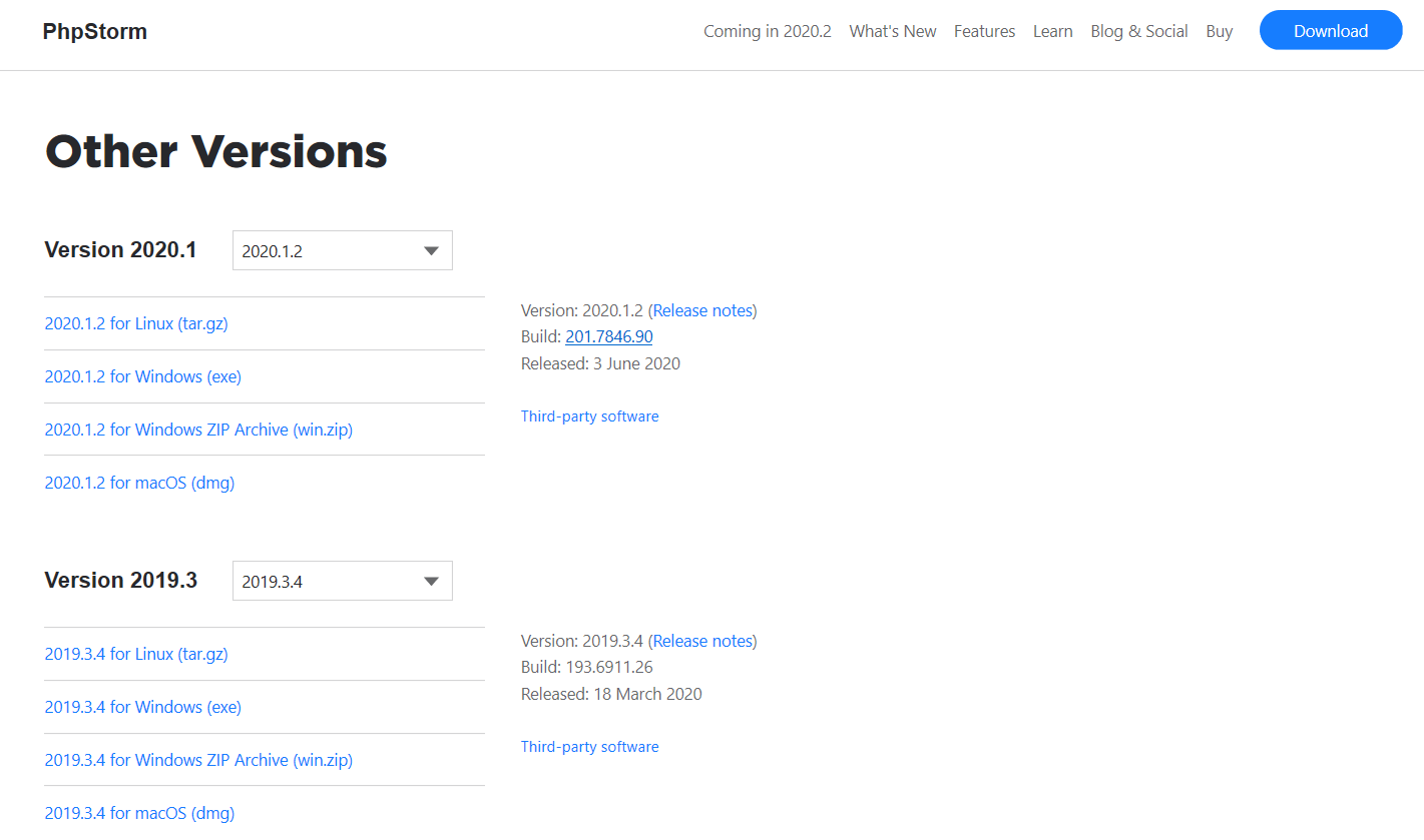 jetbrains idea webstorm 全家桶历史版本下载链接_phpstorm历史版本下载-CSDN博客