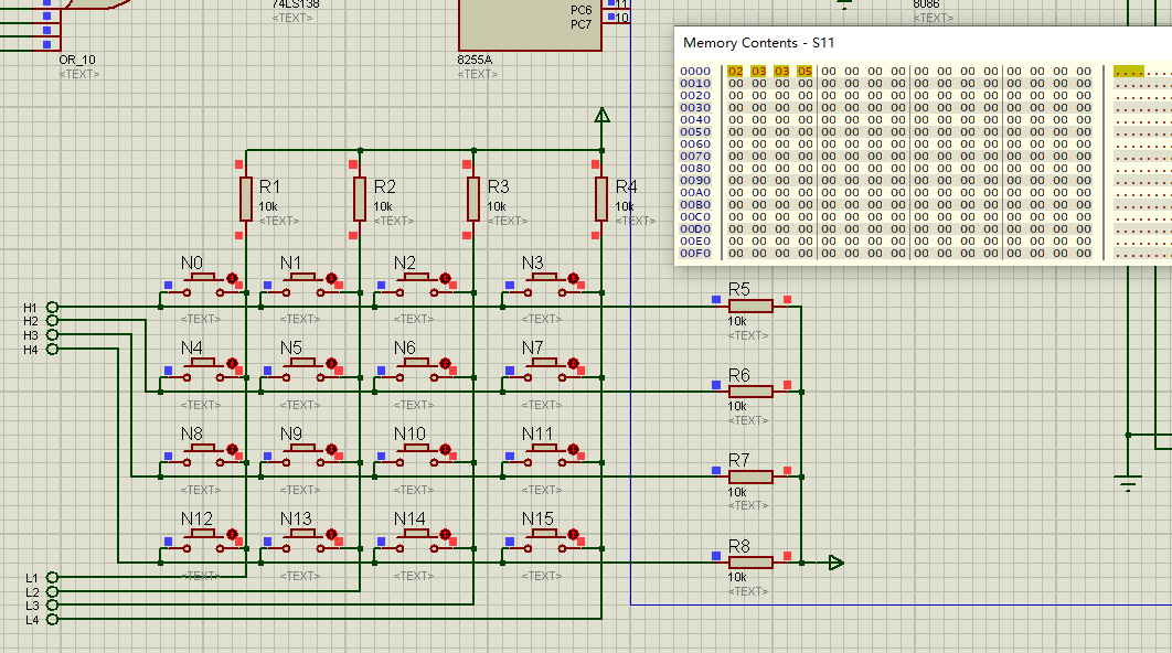 8086 ROM字位扩展 8255A矩阵键盘_proteus 8255键盘扫描及显示汇编-CSDN博客