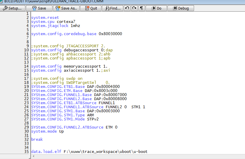 ARM coresight- trace32 调试uboot_用trace debug uboot-CSDN博客
