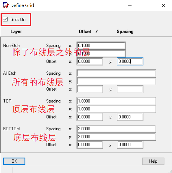 Cadence allegro中怎样设置画图区域的栅格点(grids)_allegro grid-CSDN博客