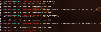 CSAPP shlab实验_学会编译tsh.c,调用tsh文件tracexx.txt的功能验证方法 1. 使用make命令编译t-CSDN博客