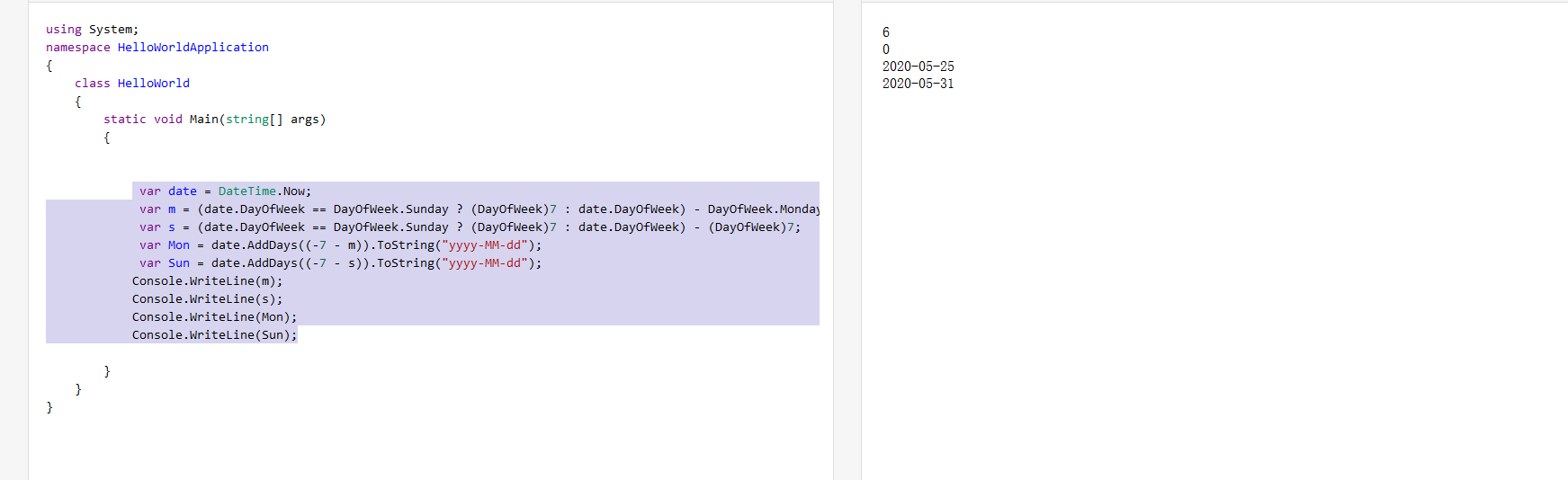 C#获取当前时间的上周一和上周日_c# 获得上周星期一的日期-CSDN博客