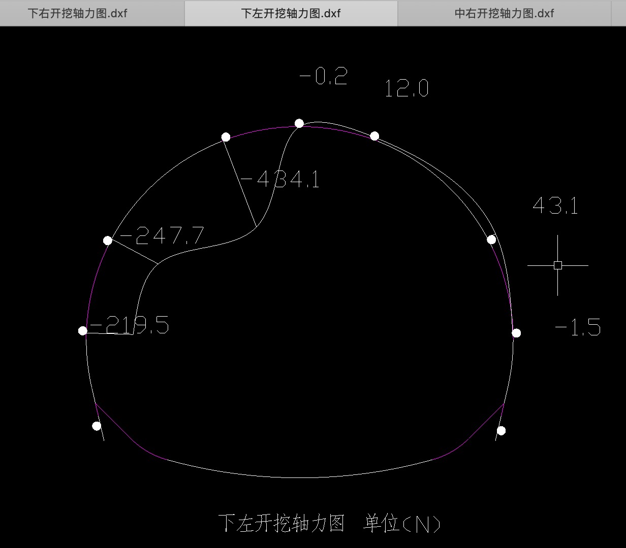【已解决】使用Python操作CAD的dxf文件，绘制隧道断面轴力图和弯矩图的方法_python中,操作cad绘制弯矩图,显示对应的数值-CSDN博客