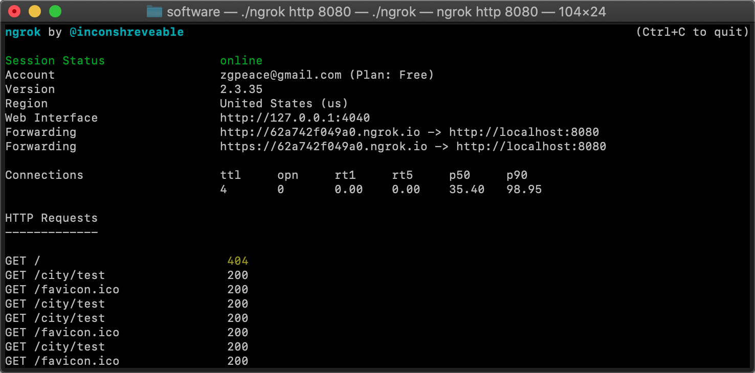ngrok 通过外网链接映射到本地机器，支持http，https_ngrok - tunnel local ports to public ...