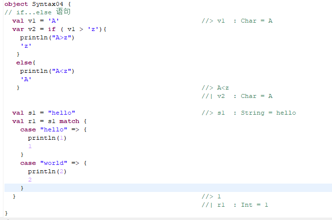 Use of selection structure in Scala - Programmer Sought