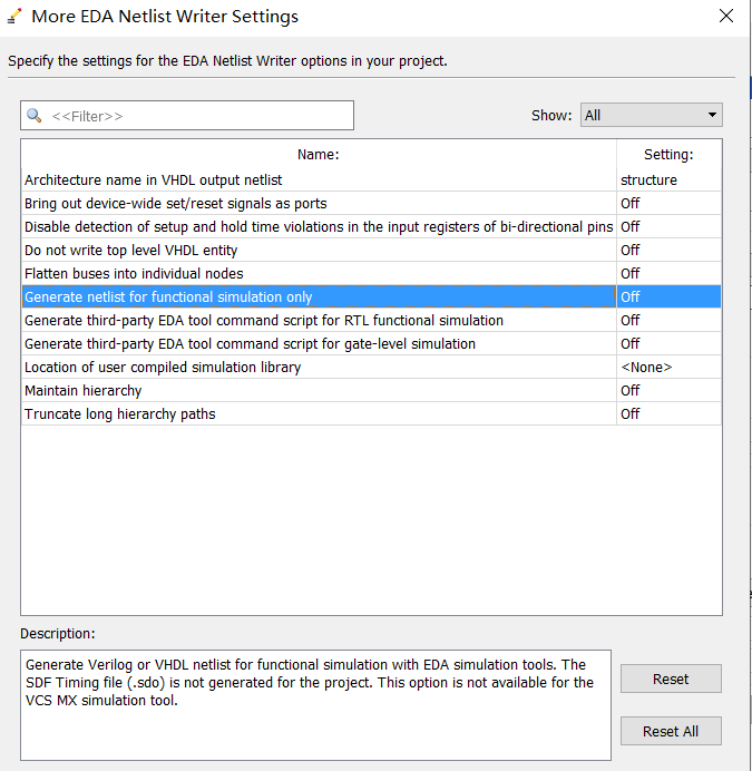 在quartus II15.0中调用Modelsim进行时序仿真时出现Rerun the EDA Netlist Writer的原因-CSDN博客